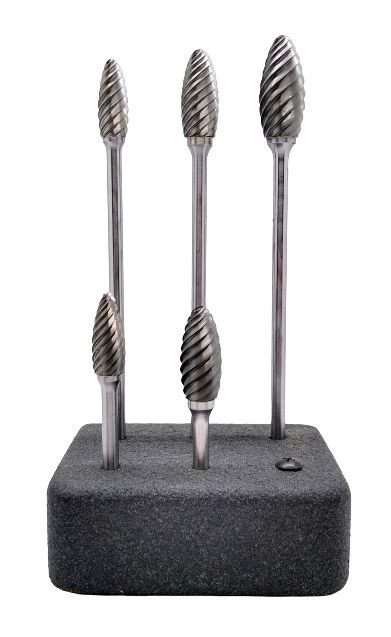 Flame High Helix Burrs | Cylinder Head Abrasives